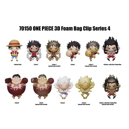 One Piece 3D Foam Bag Clip Series 4 - One Mystery Figure – AAA Toys and ...