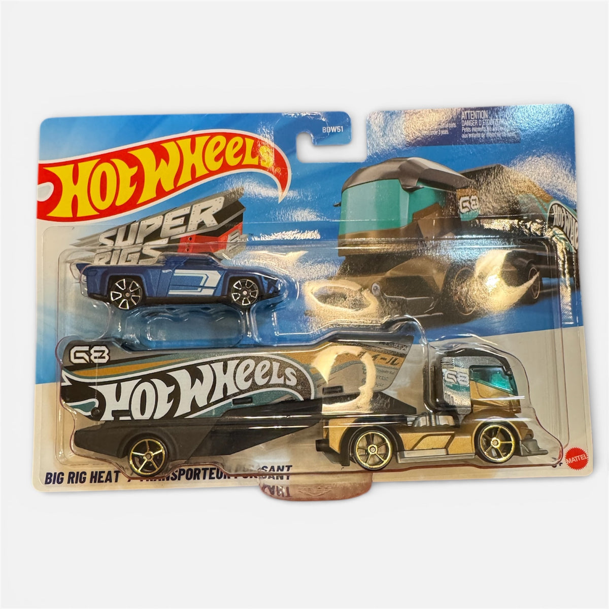 Hot Wheels Super Hauling Rig and Car - Big Rig Heat – AAA Toys and ...
